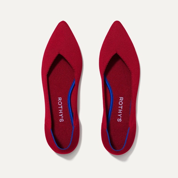 Rothy's | Shoes | Rothys The Point Red Pointed Toe Flats | Poshmark